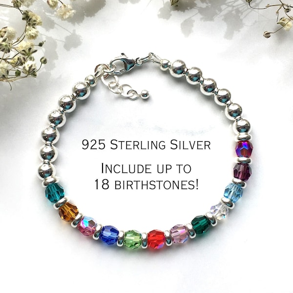 Silver Mom Bracelet - Etsy