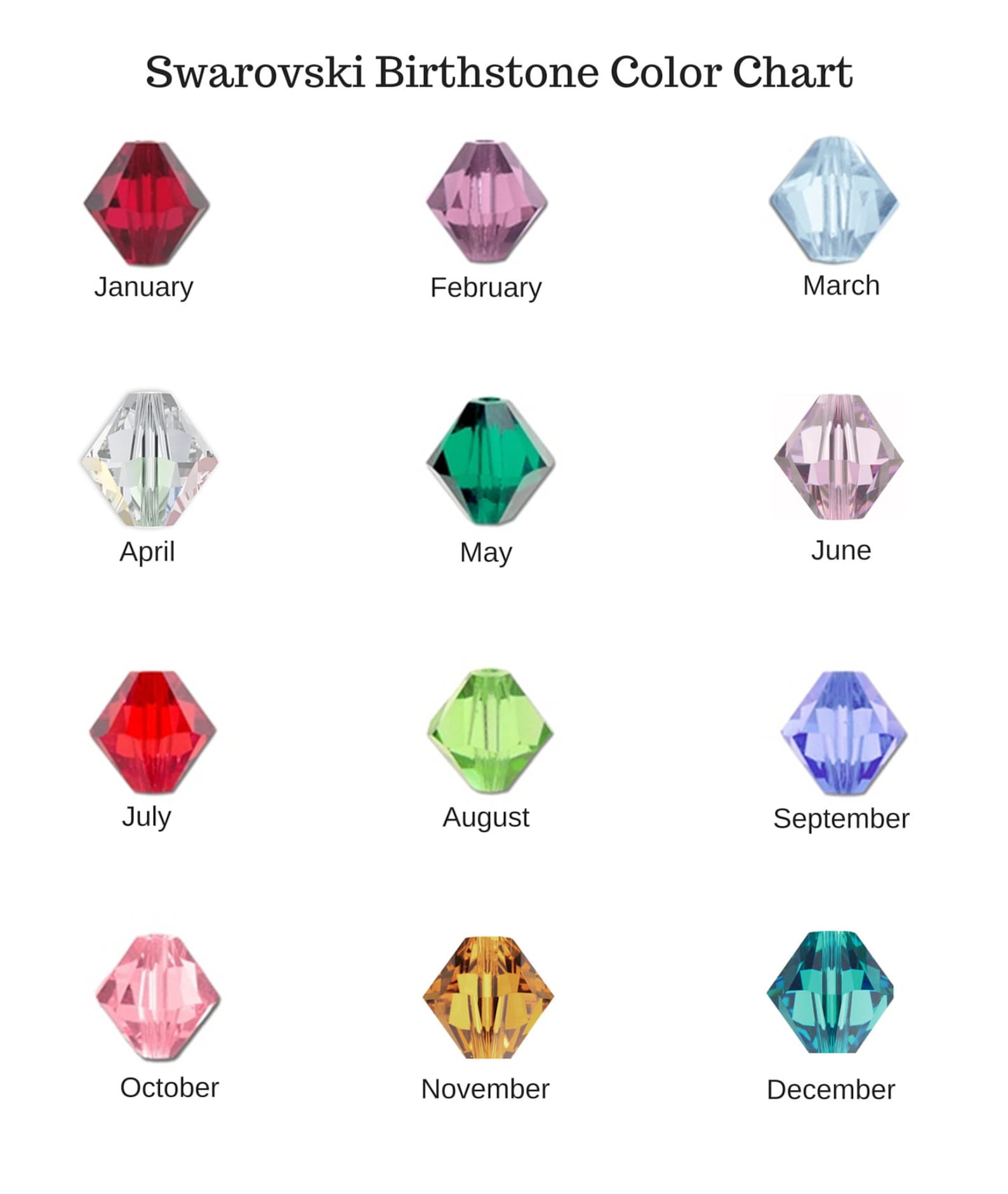 Birthstone Jewelry Set for Girls, Personalized Necklace and Bracelet ...