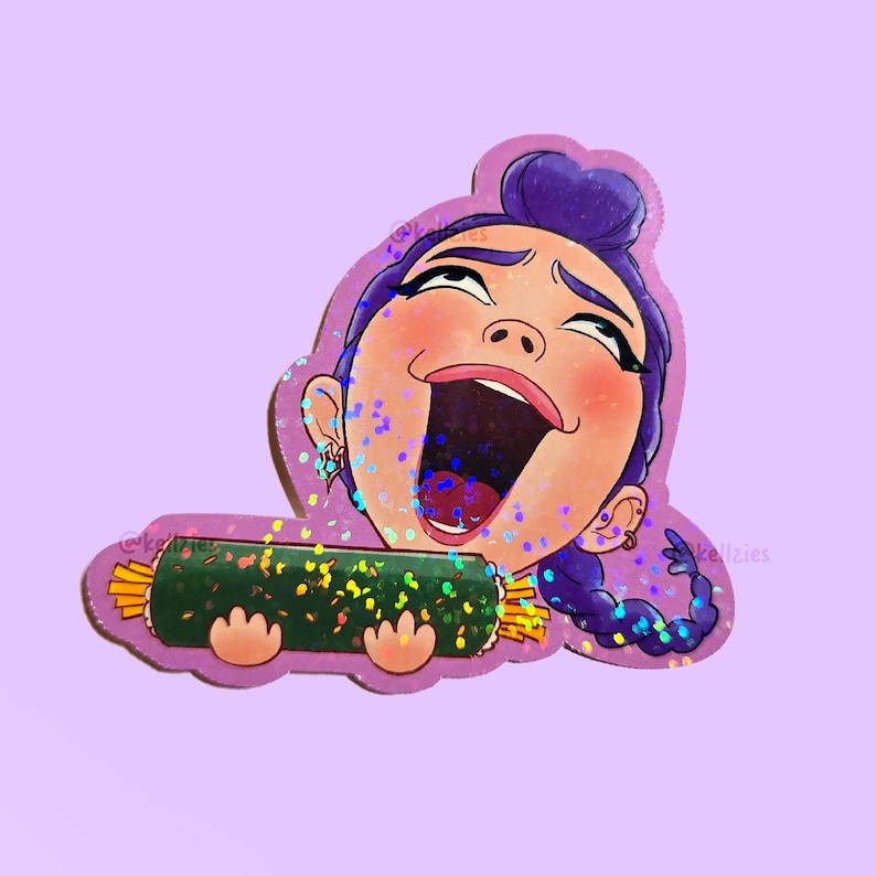 Funny Face Rumi Sticker | Kpop Demon Hunters Inspired Holographic ...