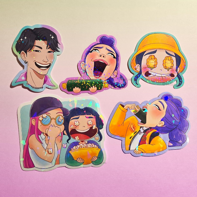 Zoey Corn Eyes Sticker | Kpop Demon Hunters Inspired Holographic ...