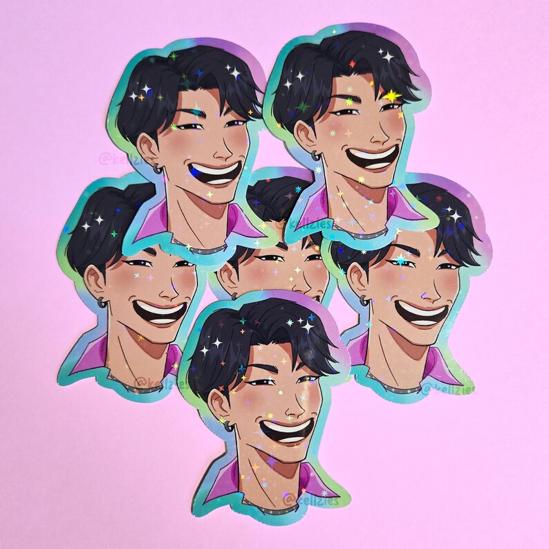 Goofy Smiling Jinu Sticker | Kpop Demon Hunters Inspired Stickers - Etsy