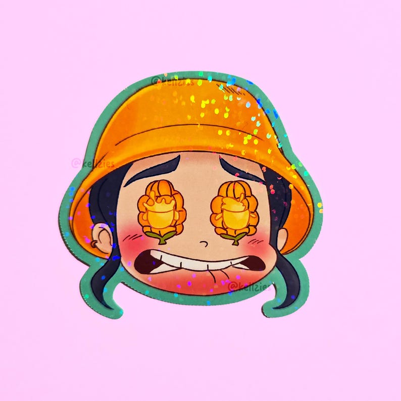 Zoey Corn Eyes Sticker | Kpop Demon Hunters Inspired Stickers - Etsy