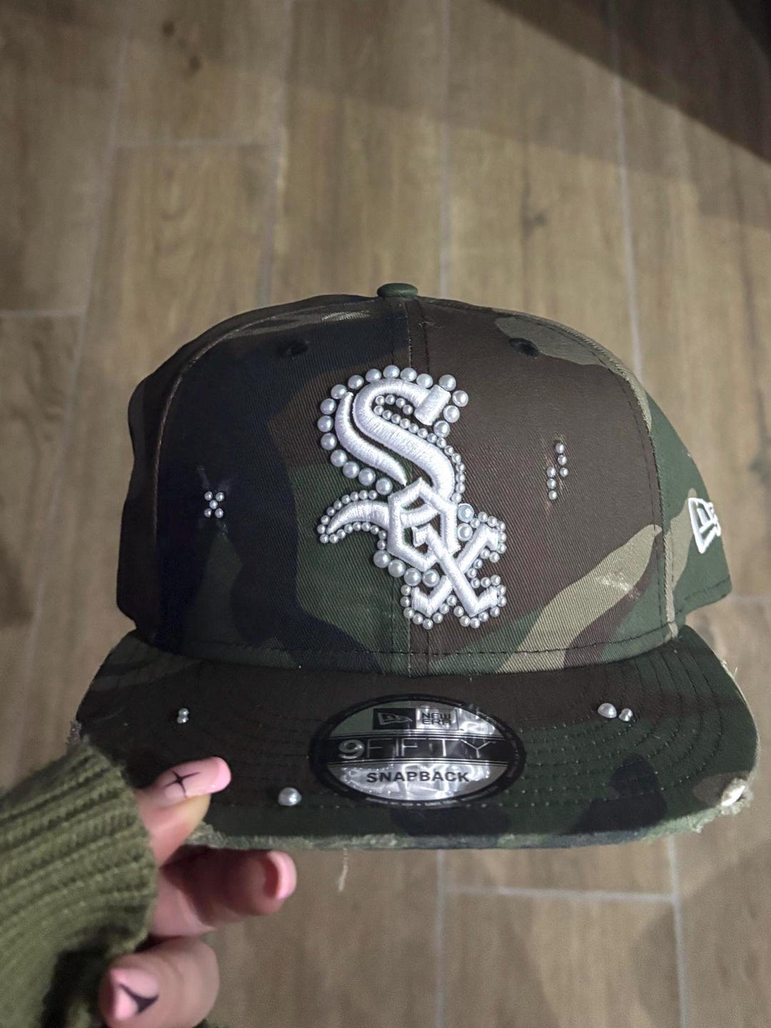 Custom Pearl Camo 9FIFTY Snapback SOX New Era Cap - Etsy
