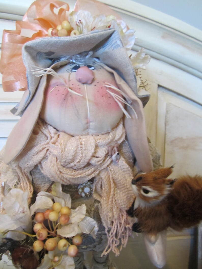 Rose The Rabbit Hand Made Free Standing Art Doll ooak | Etsy