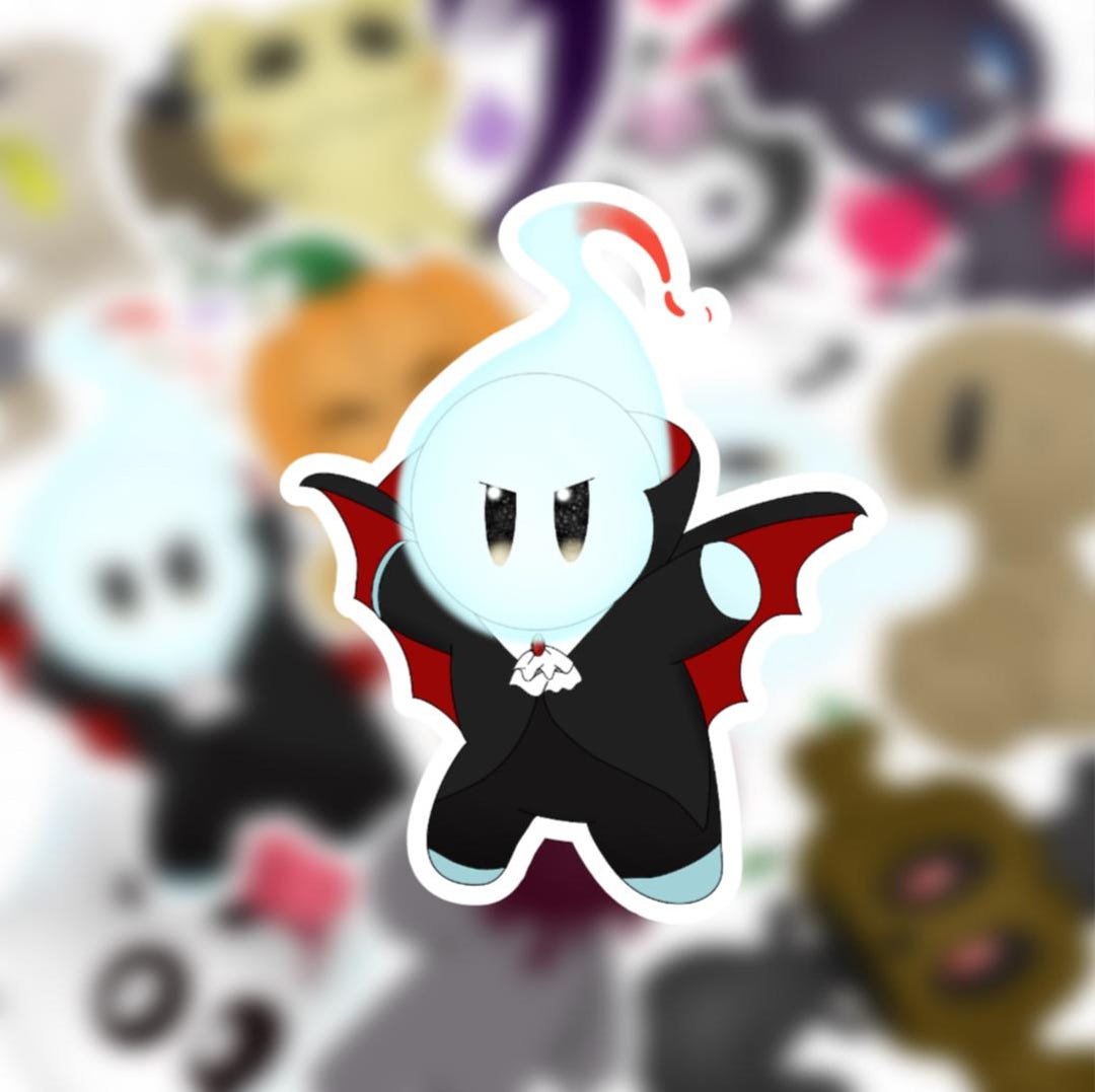 Scary Vampire Companion Sticker (lunatic) - Cosmic Luna Series ...