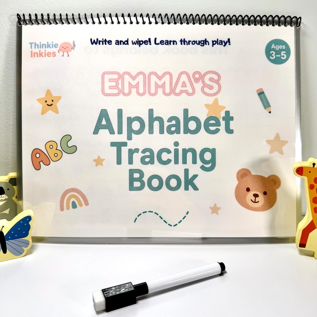 Personalized Alphabet Tracing Book | Write & Wipe ABC Workbook | Name ...
