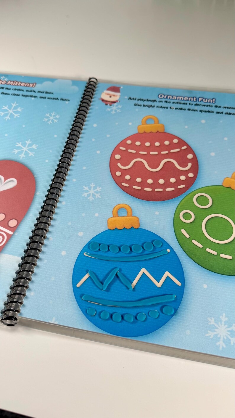 Christmas Play Dough Activity Book | Montessori Holiday Binder ...