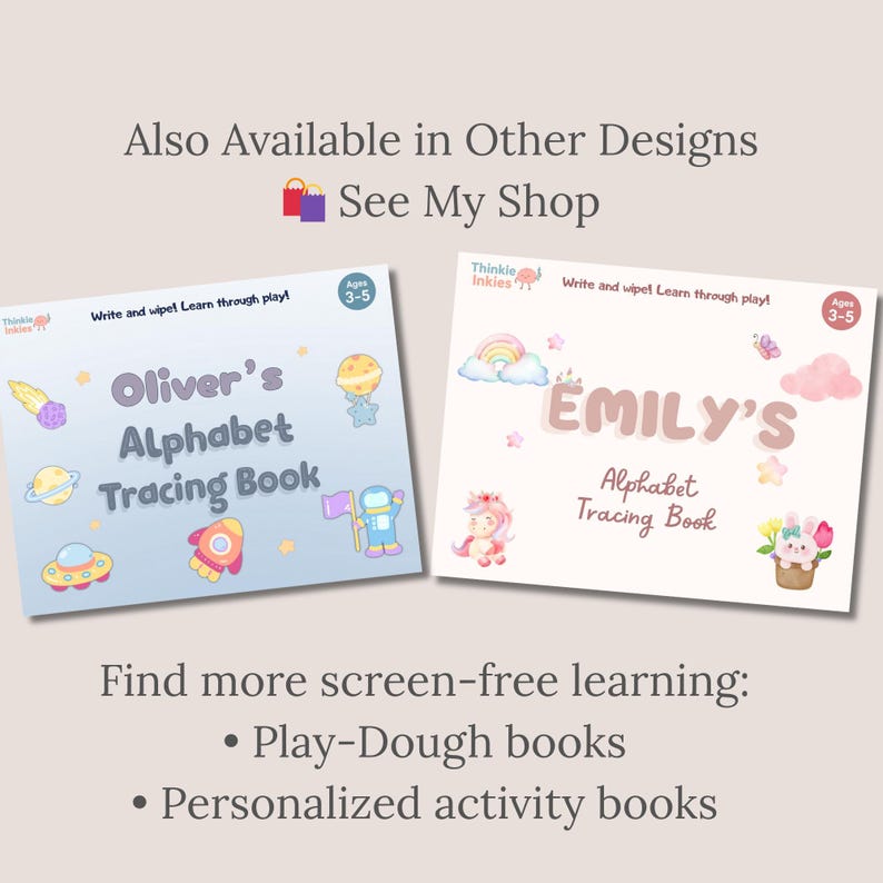 Personalized Alphabet Tracing Book | Write & Wipe ABC Workbook | Name ...