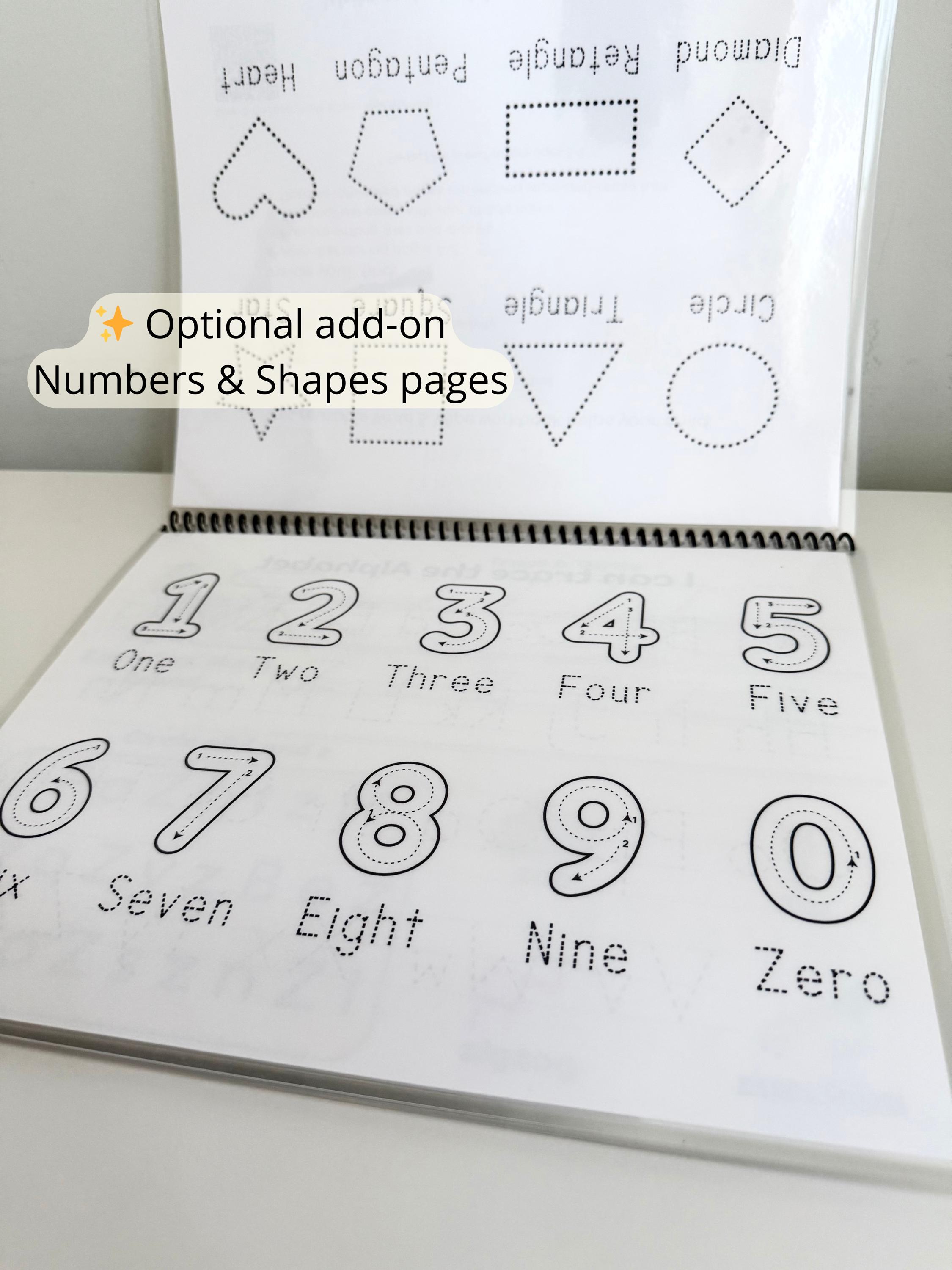 Space ABC Tracing Book for Boys | Personalized Name Dry-erase Workbook ...