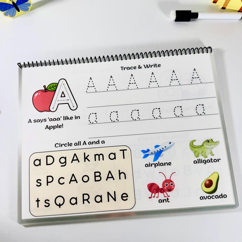 Personalized Alphabet Tracing Book | Write & Wipe ABC Workbook | Name ...