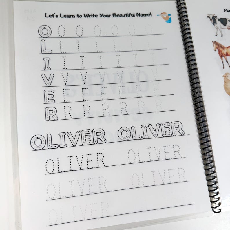 Personalized Write & Wipe Activity Book for Toddlers | Reusable ...
