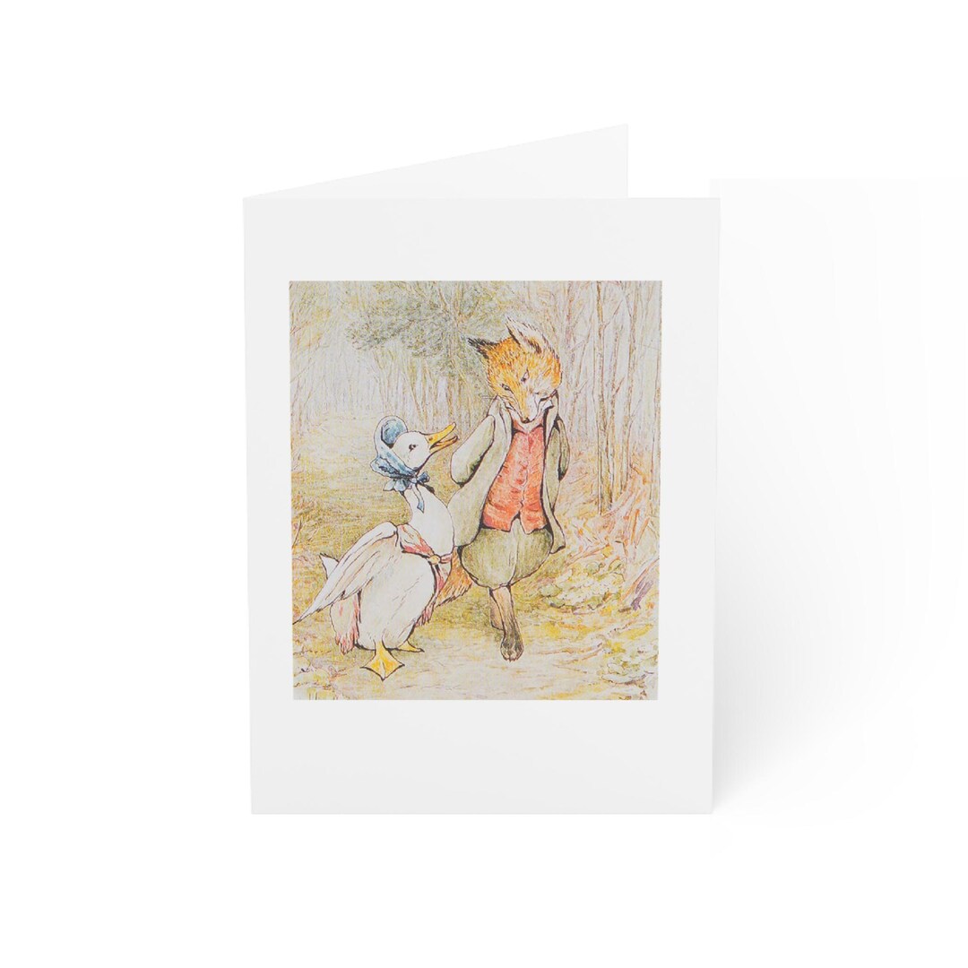 Beatrix Potter Greeting Cards, Fox and Goose Illustration, Stationery ...