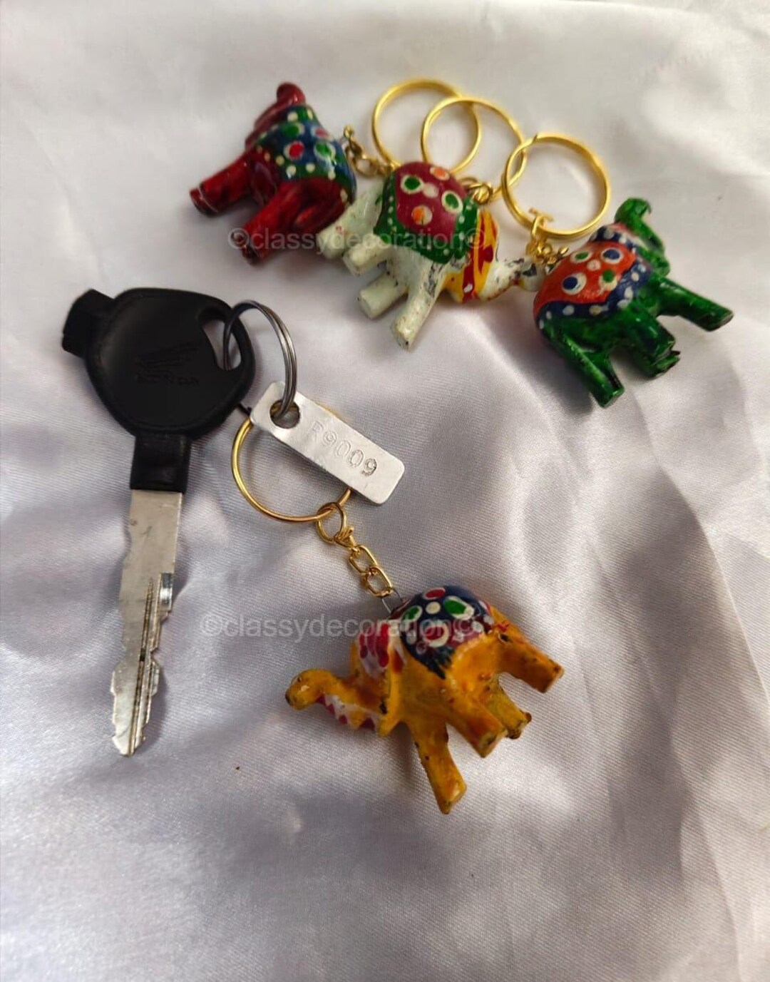 50 Rajasthani Elephant Key Chain, Diwali Return Gift for Kids ...