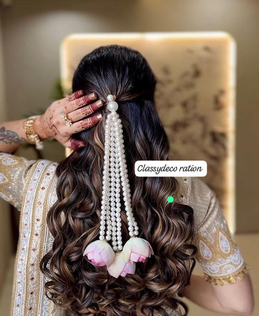 Pearl Flower Hair Mini Paranda, Hair Accessory, Indian Wedding ...