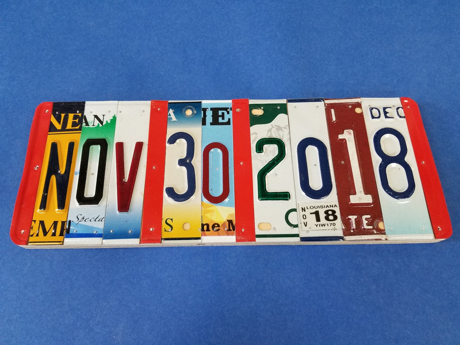 10 Year Anniversary Gift License Plate Sign Unique Handmade | Etsy