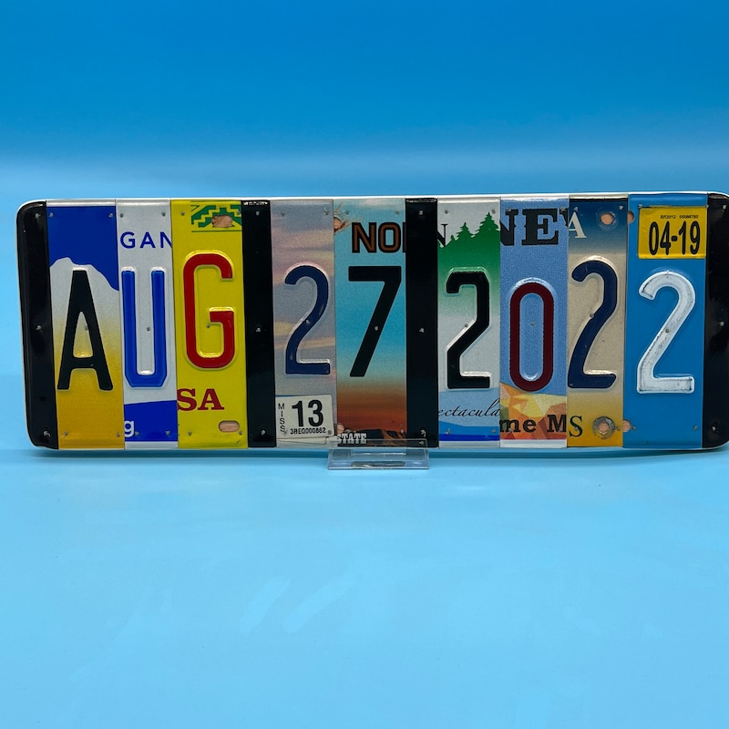 10th Anniversary Tin License Plate - Etsy