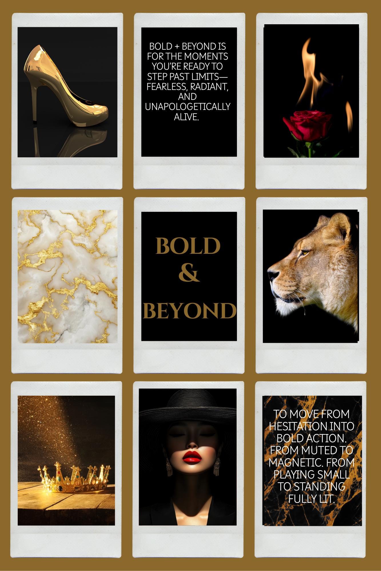 Bold + Beyond Mood Board Template | Canva Vision Board | Radiant ...