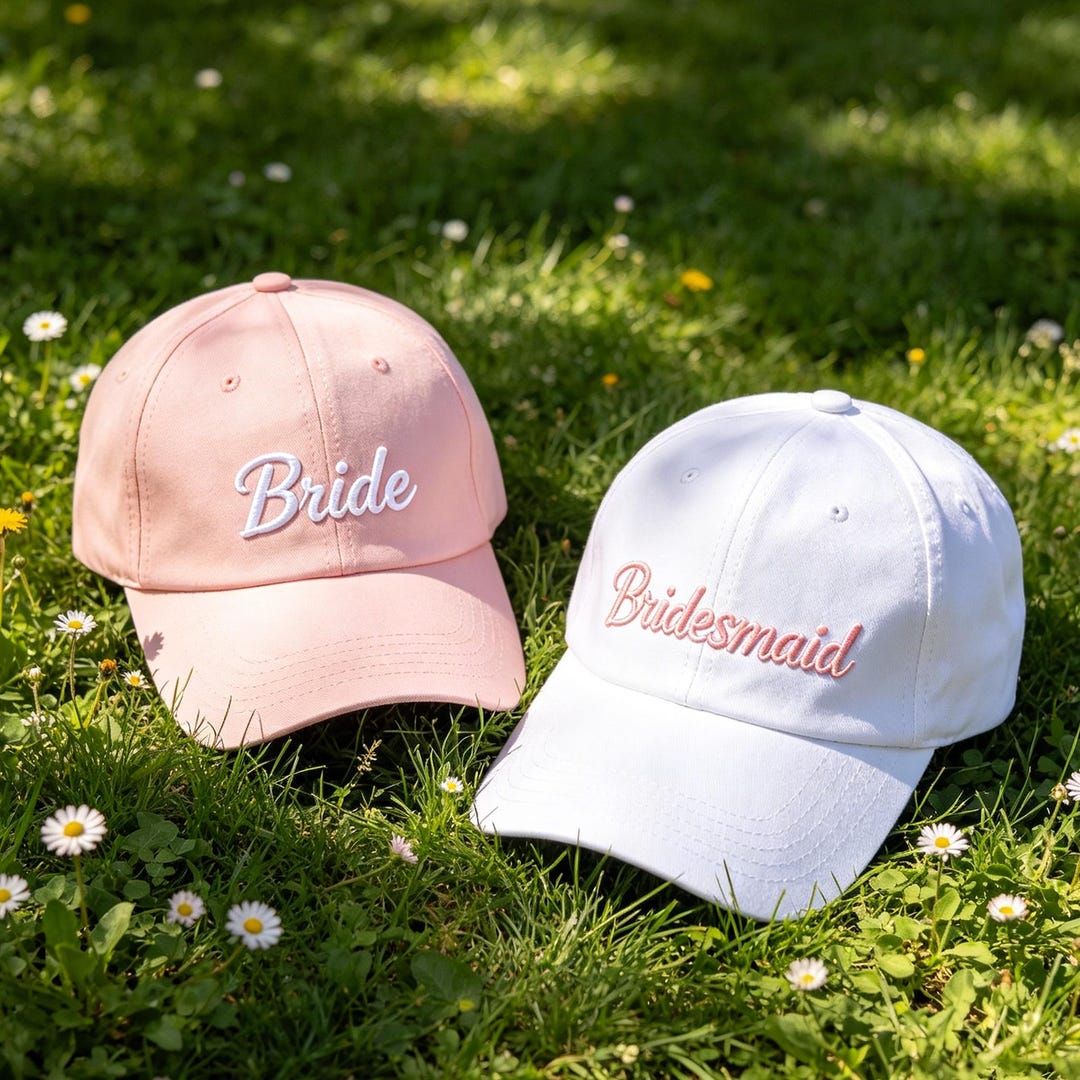 Embroidered Custom Bride Hat, Personalized Groom Cap, Logo Dad Hat ...