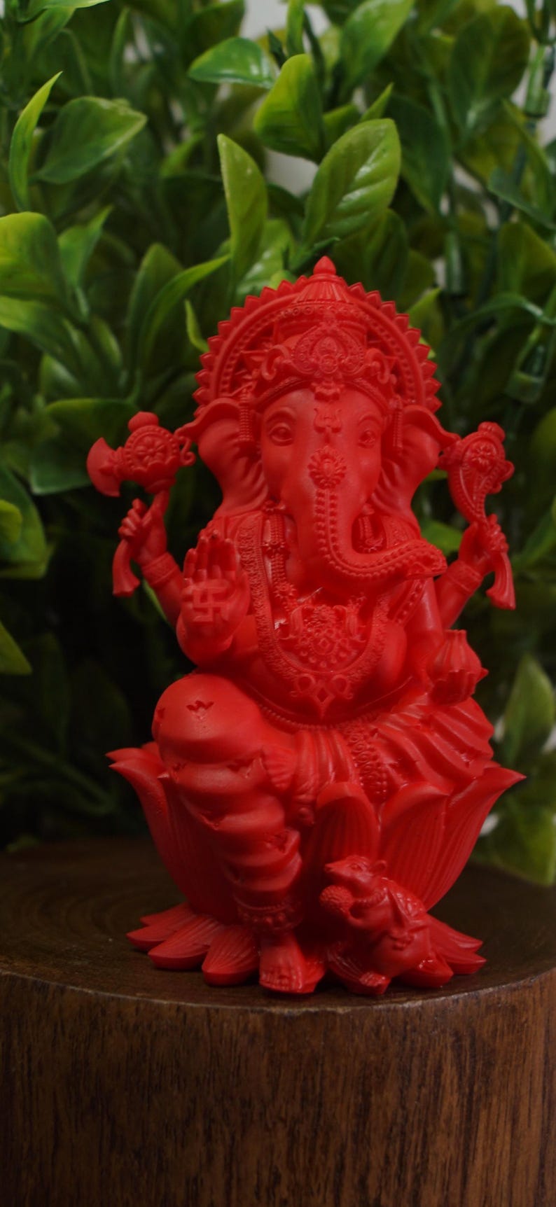 Handmade Ganesha Statue 75mm – Detailed Resin Figurine, Monochrome ...