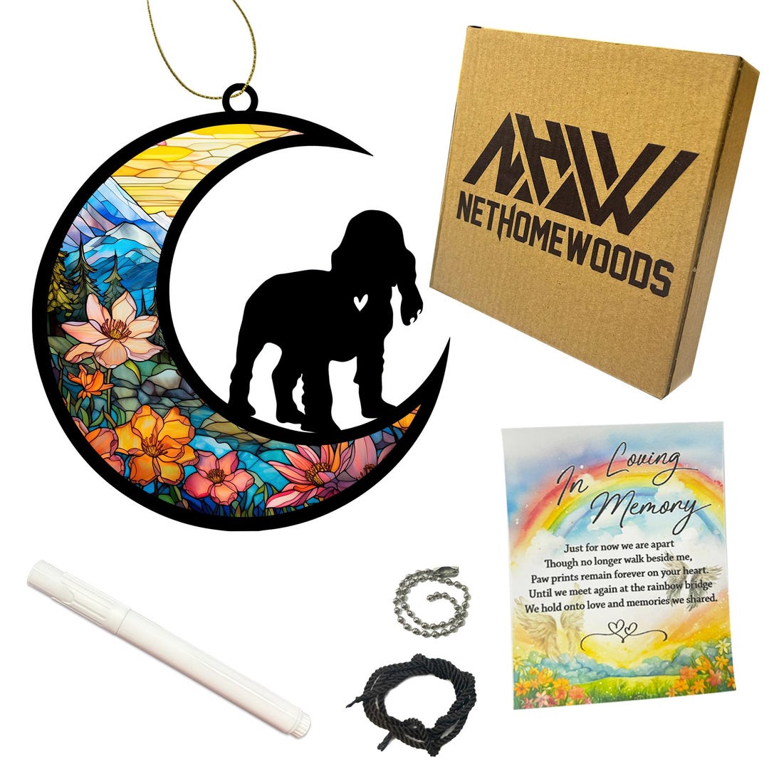 Personalized Cocker Spaniel Memorial Suncatcher: Rainbow Bridge Pet ...