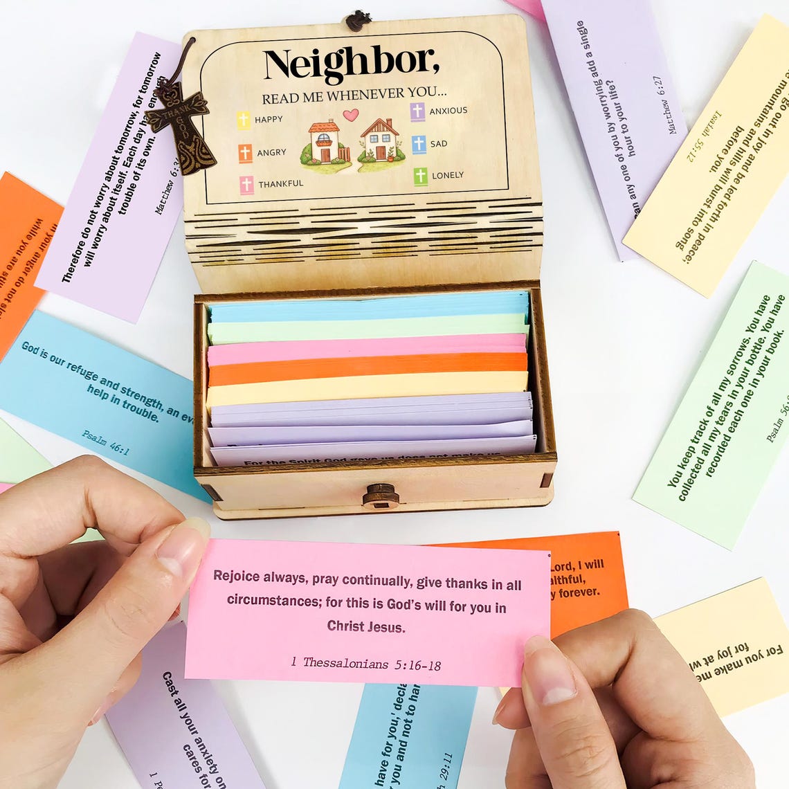 Bible Verse Box for Sister – 150 Color Coded Scripture Cards, Faith ...