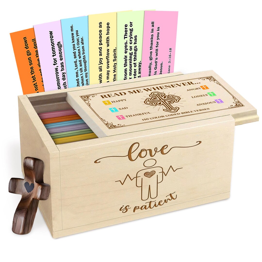 Personalized Bible Verse Box With Engraved Name Pocket Cross – 150 ...