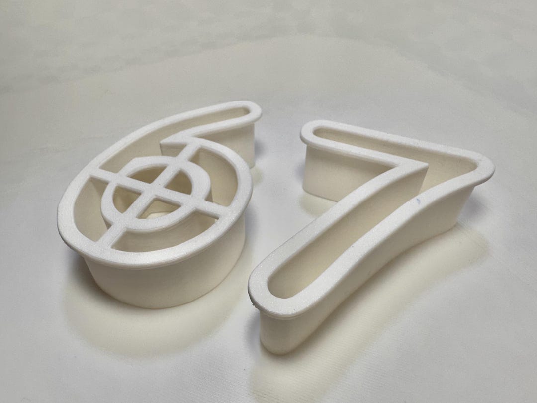 Number 6 & 7 Cookie Cutter | Baking Gift Set | Kitchen Accessory | 3D ...