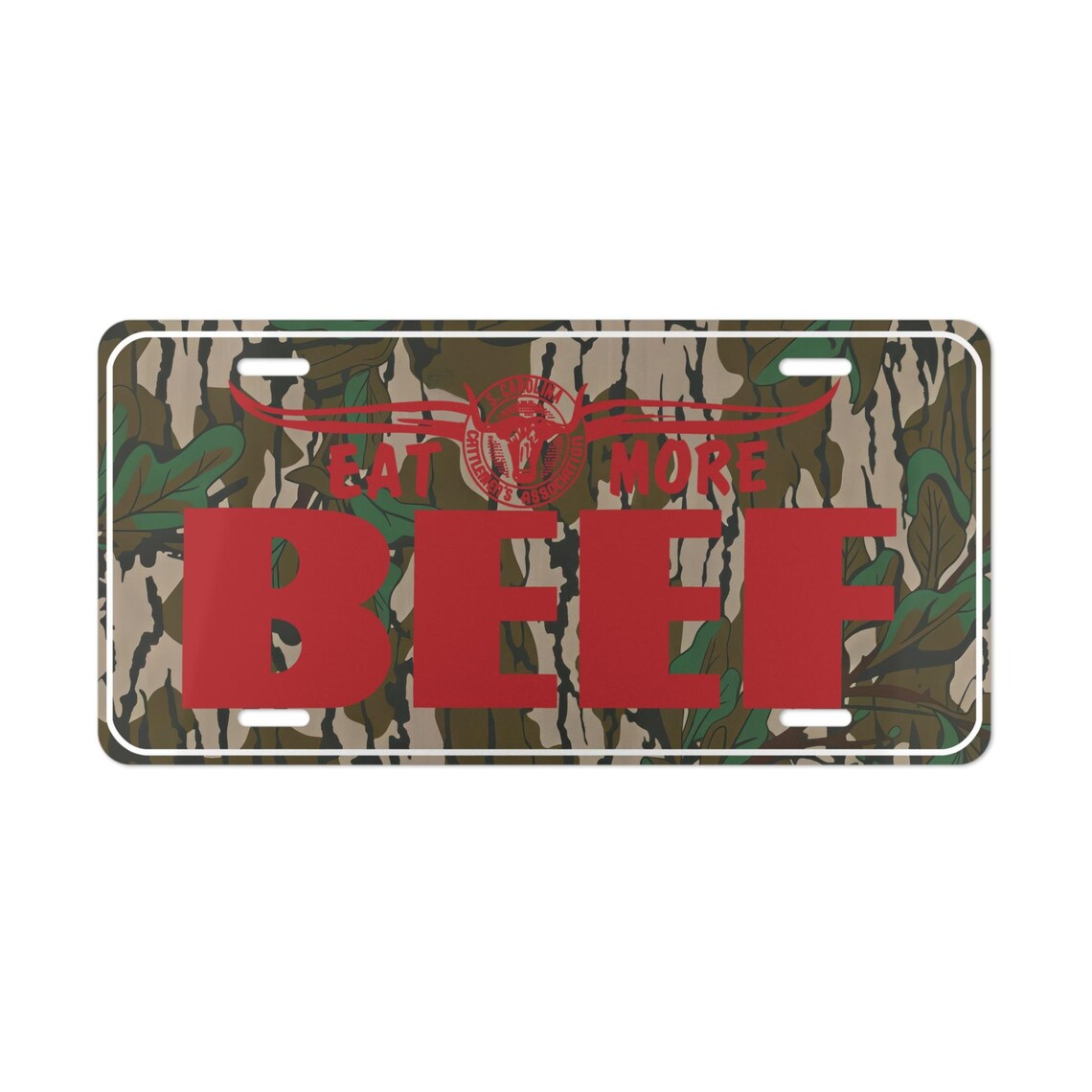 Beef License Plate Aluminum Vanity Tag Eat More Beef Cowboy Farm Ranch ...