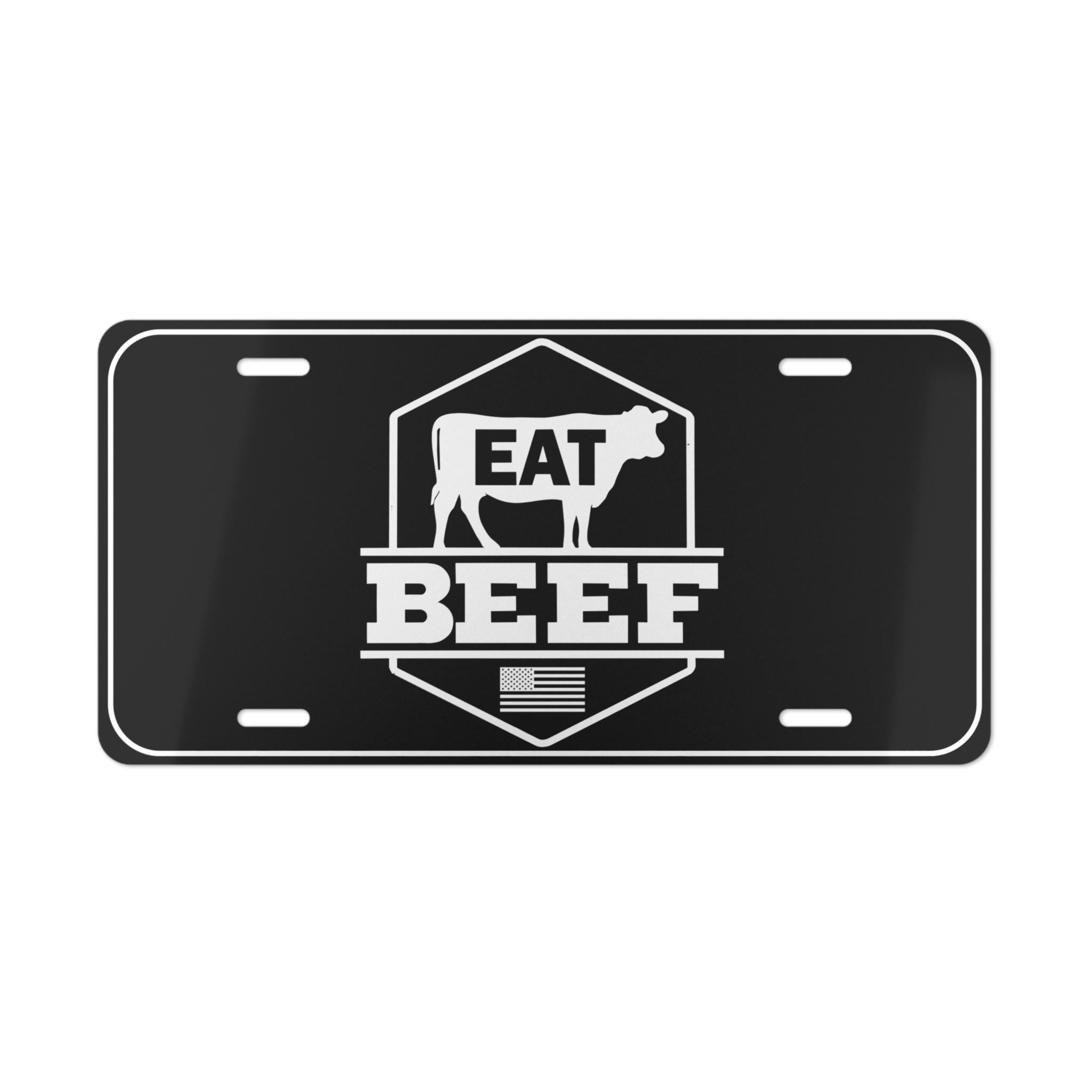 Beef License Plate Aluminum Vanity Tag Eat More Beef Cowboy Farm Ranch ...