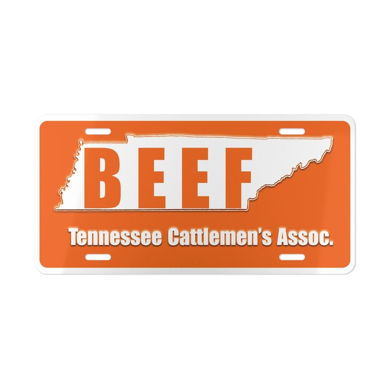 Beef License Plate Aluminum Vanity Tag Eat More Beef Cowboy Farm Ranch ...