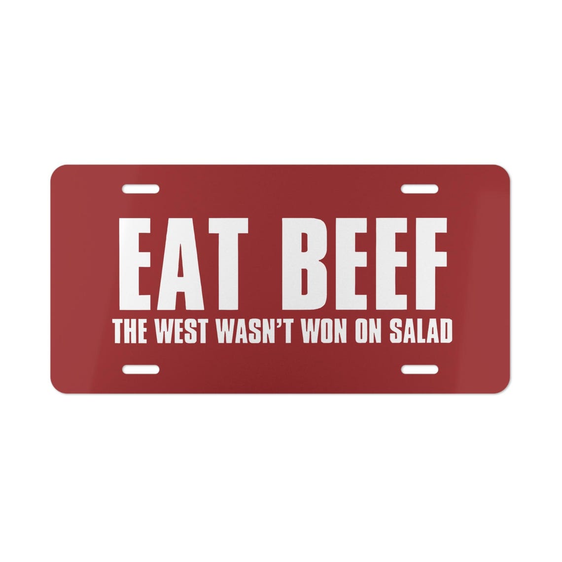 Beef License Plate Aluminum Vanity Tag Eat More Beef Cowboy Farm Ranch ...