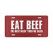 Beef License Plate Aluminum Vanity Tag Eat More Beef Cowboy Farm Ranch ...