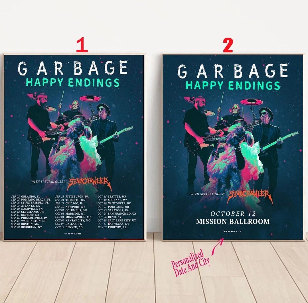 Custom Garbage Happy Endings North American and Canadian Tour 2025 ...
