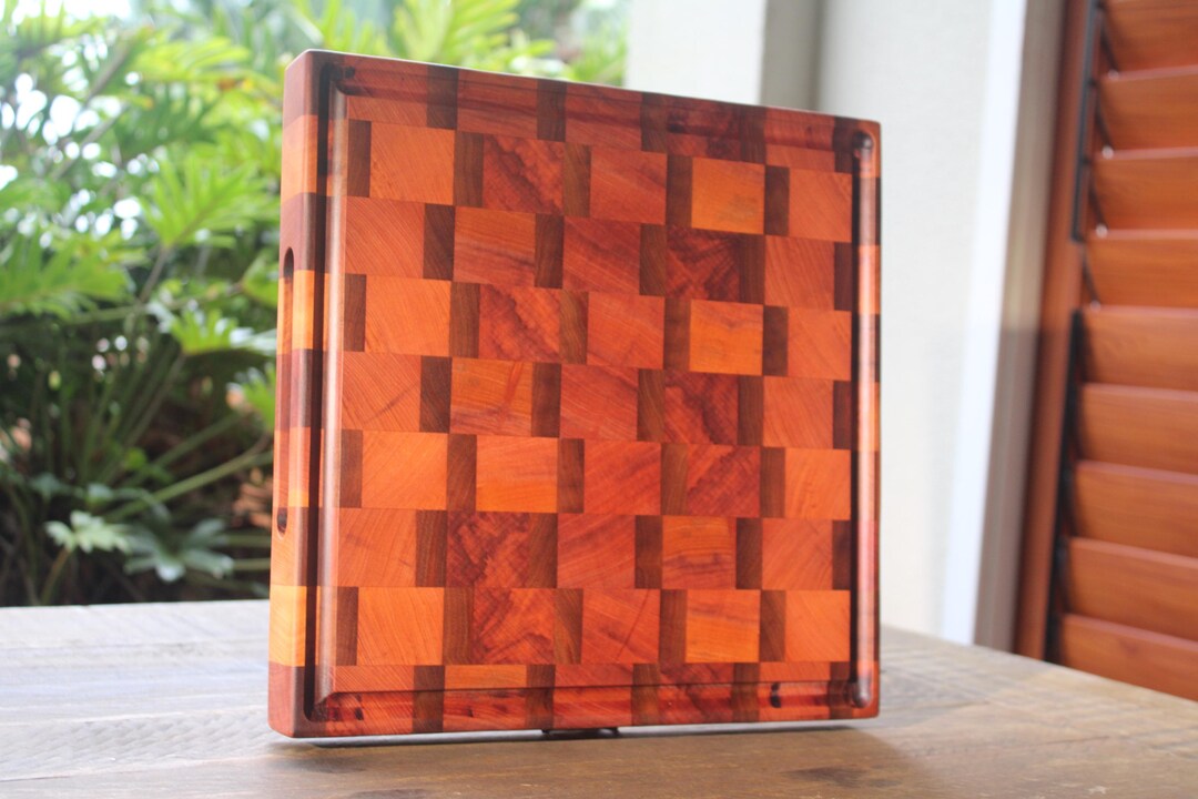 Square End Grain Chopping Board - Etsy Australia