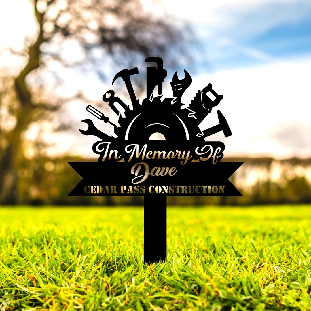 Personalized Mechanical Engineer Tools Memorial Stake, Garden Metal ...