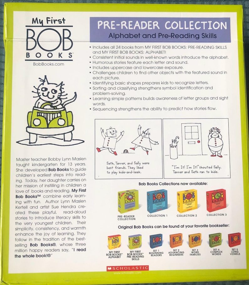 My First Bob Books - Pre-reader Collection Boxed Set - Etsy