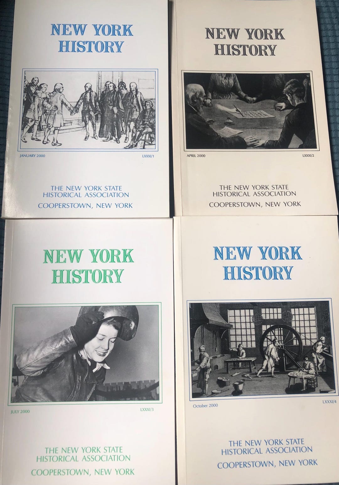 4 Volume Set of New York State History 2000 Journals - NYS Historical ...