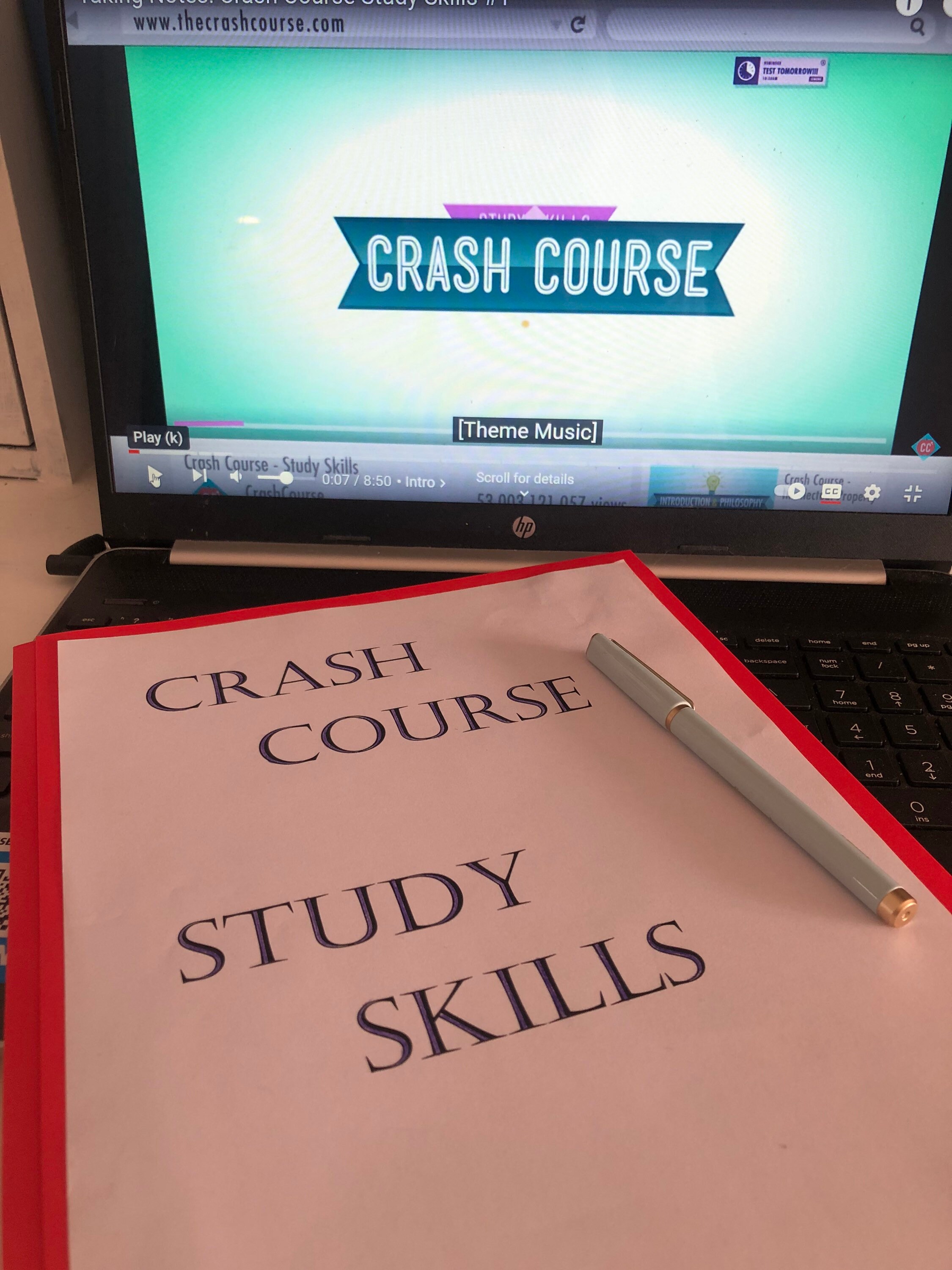 Crash Course Study Skills Video Worksheets - Educational Materials ...