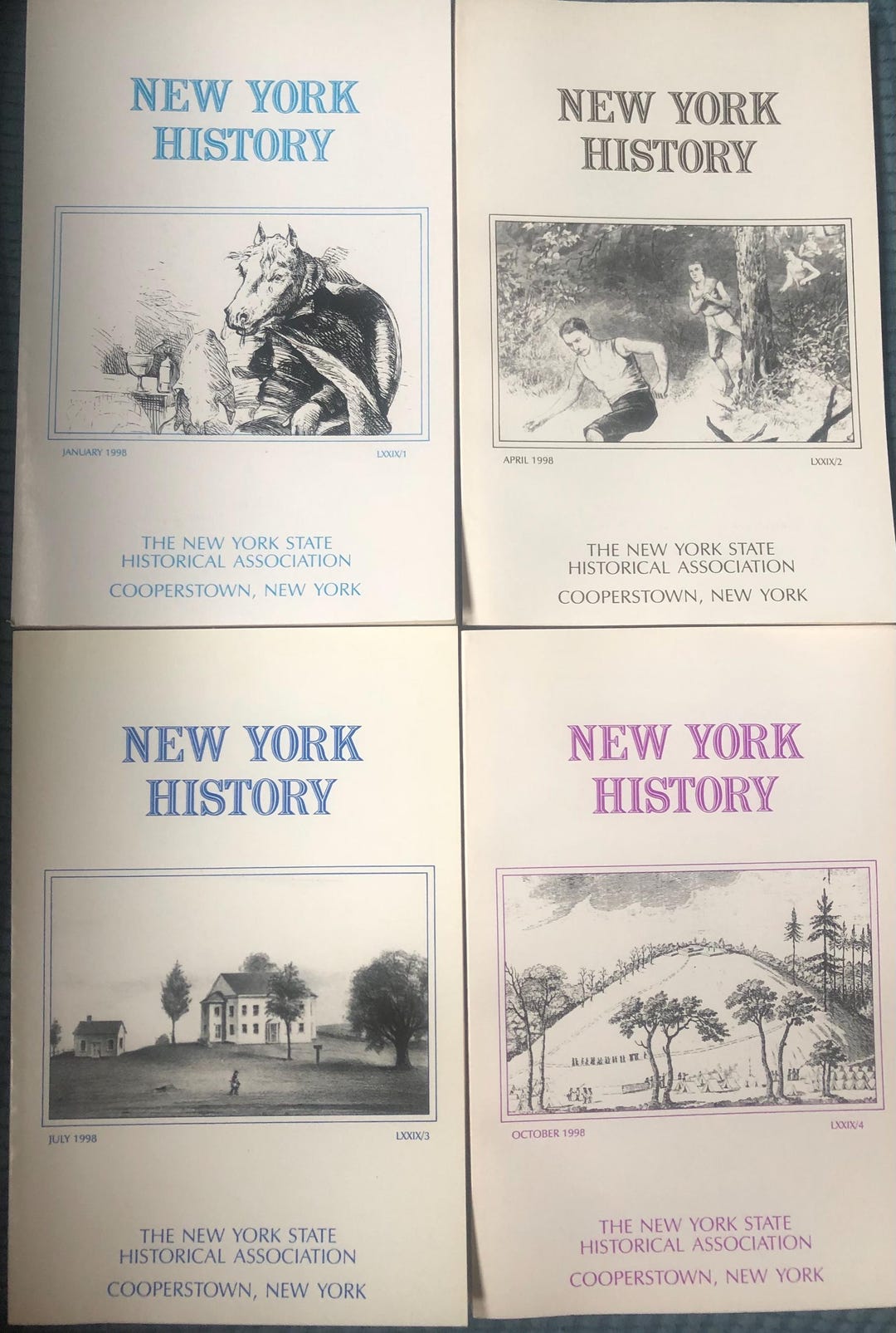 4 Volume Set of New York State History 1998 Journals - NYS Historical ...