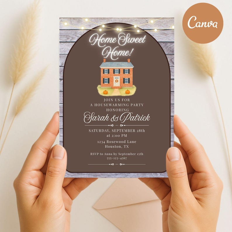 Housewarming Invitation Template: Modern New Home Card (digital ...