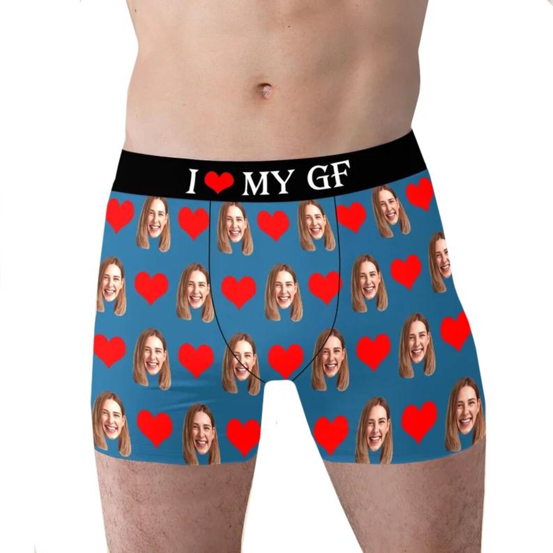 Personalized Boxer Briefs With Face and Heart Print – Property of ...
