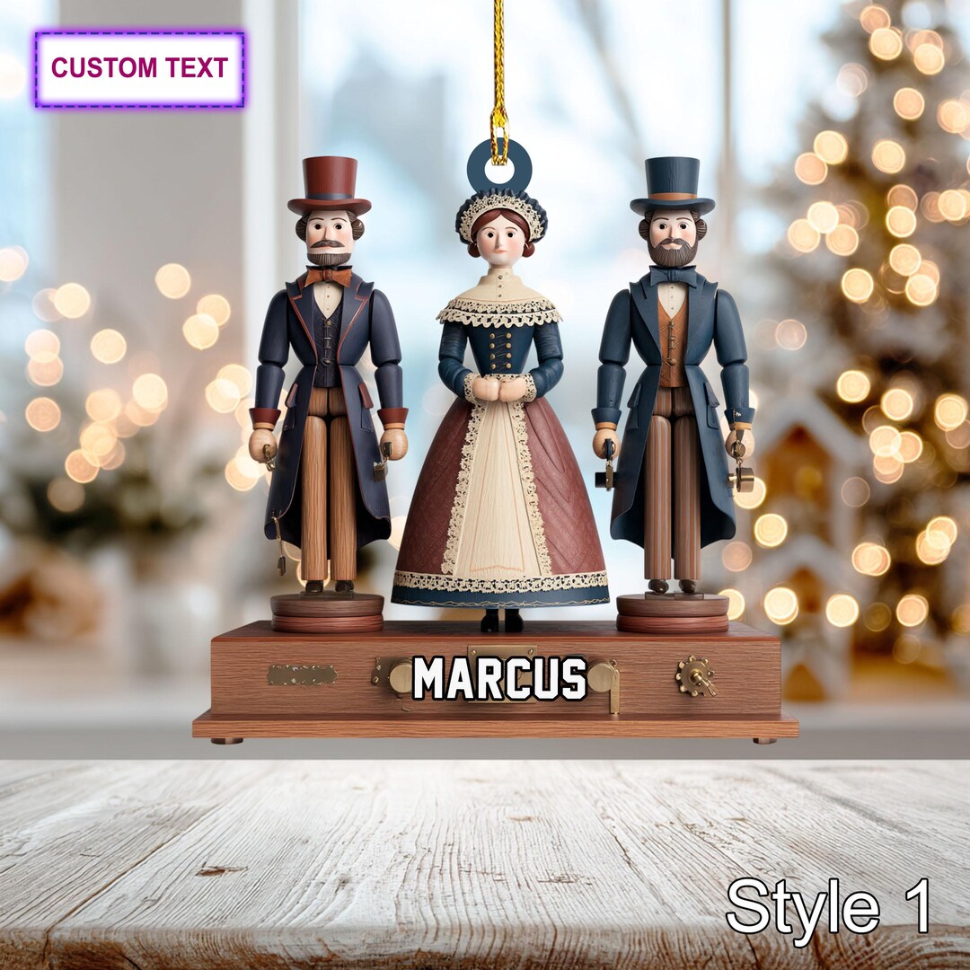 Custom Name 1800s Mechanical Toys Automaton Figures Ornament, Christmas ...