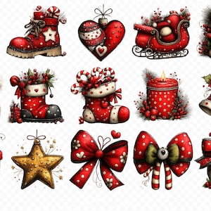 Christmas Gingerbread Girl PNG Bundle, Holiday Clip Art (digital ...