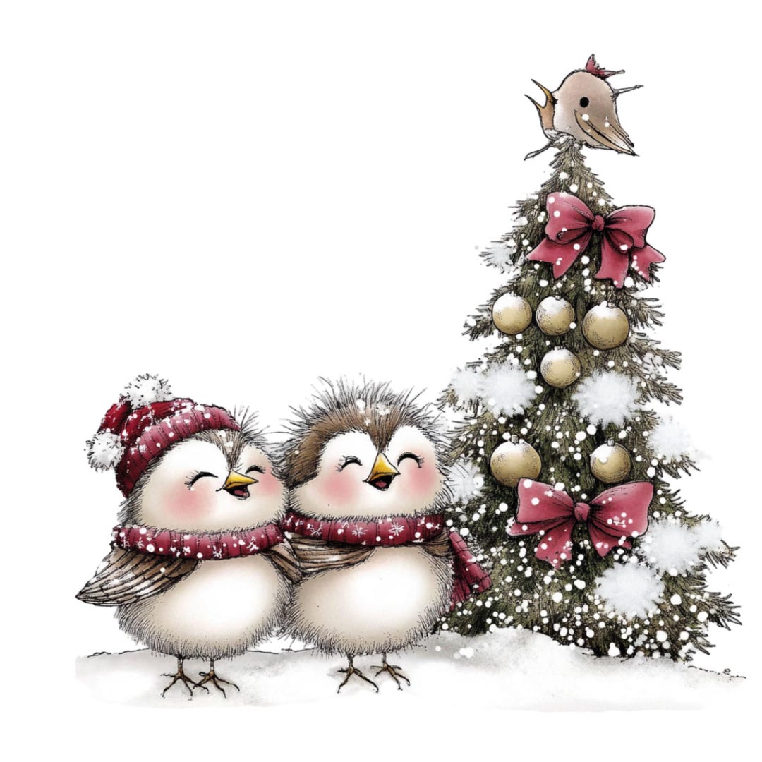 Christmas Penguin Clipart Bundle, Winter Birds PNG (instant Download ...