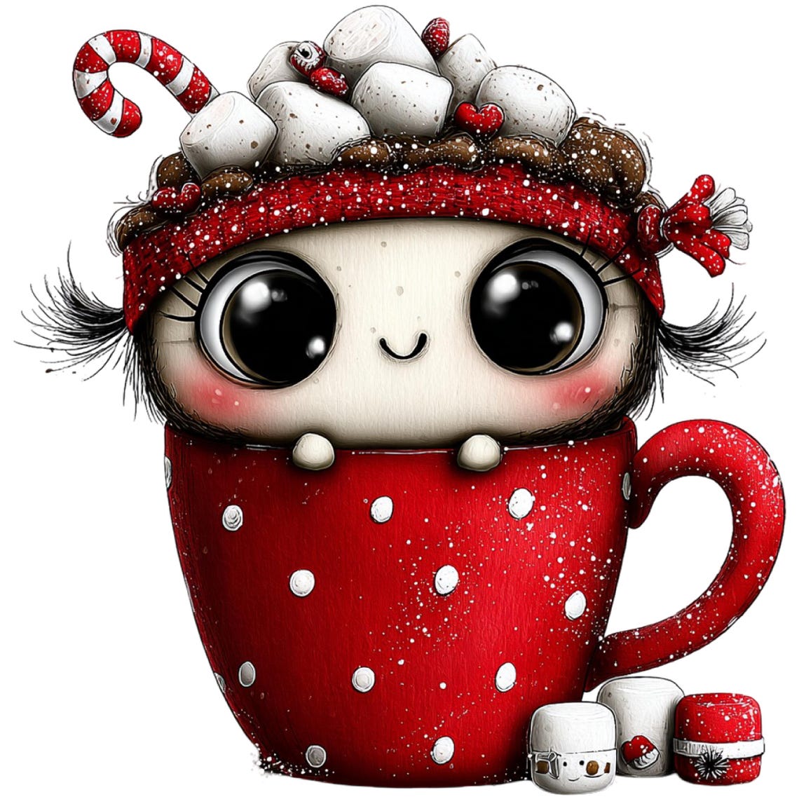 Christmas Mug Character PNG Bundle, Holiday Clip Art (digital Download ...