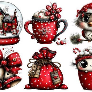 Christmas Star Cookie Clipart PNG Bundle, Holiday Graphics (digital ...