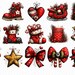 Christmas Star Cookie Clipart PNG Bundle, Holiday Graphics (digital ...