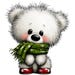 Winter Bear Clipart PNG Bundle, Printable Christmas Graphics, Whimsical ...