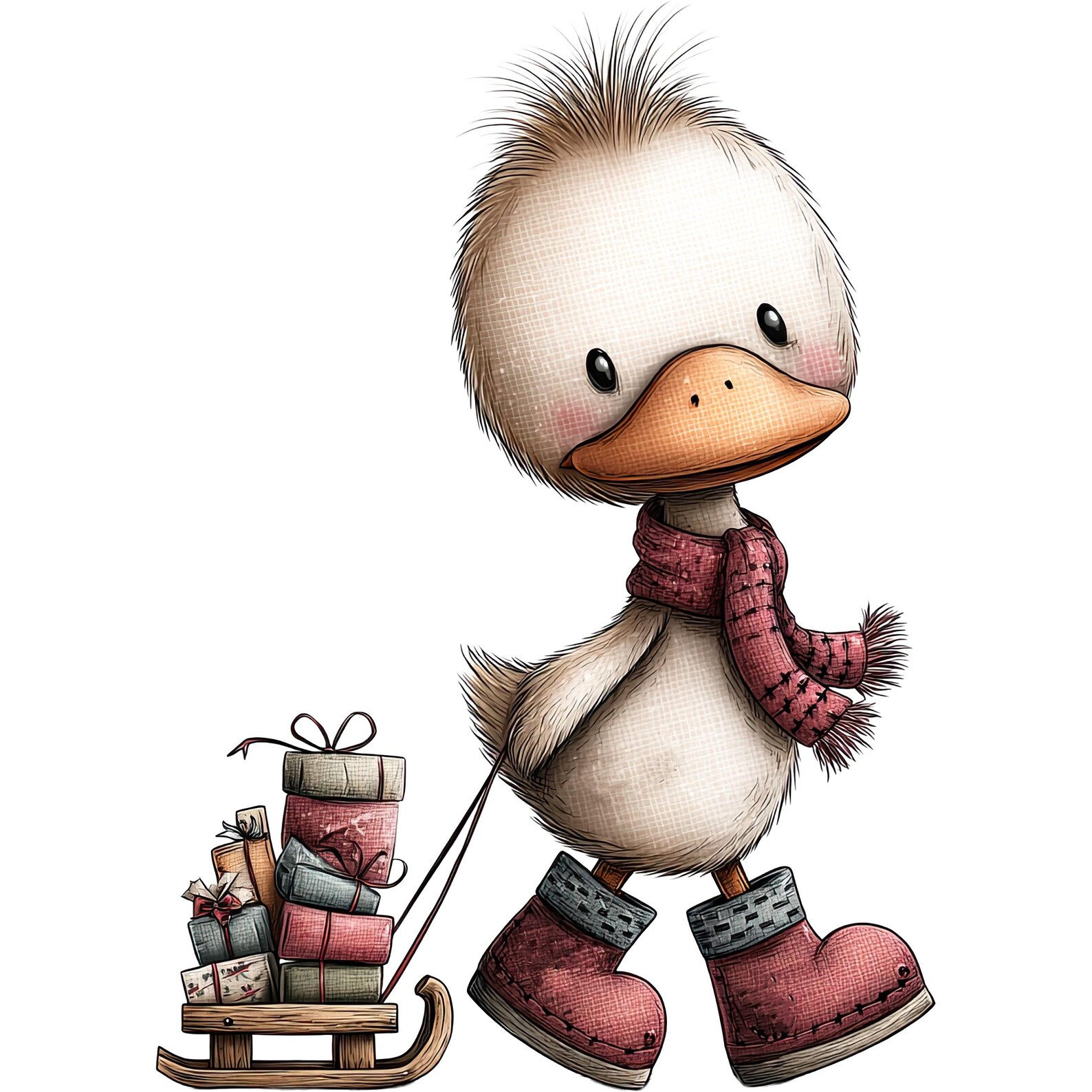 Christmas Duck Clipart: Winter Animal PNG Bundle (digital Download) - Etsy