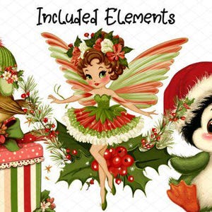 Christmas Penguin Clipart PNG Bundle, Printable Holiday Graphics ...